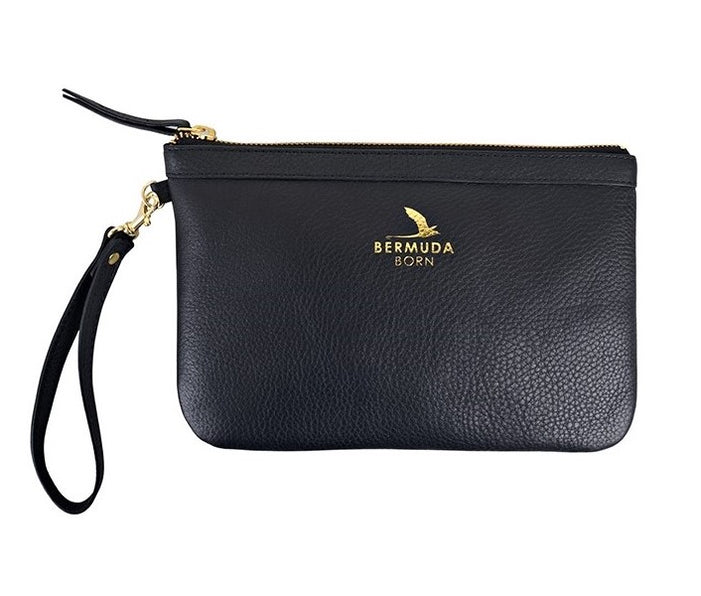 Quality Soft Black Leather Paget Purse Handbag by Bermuda Born